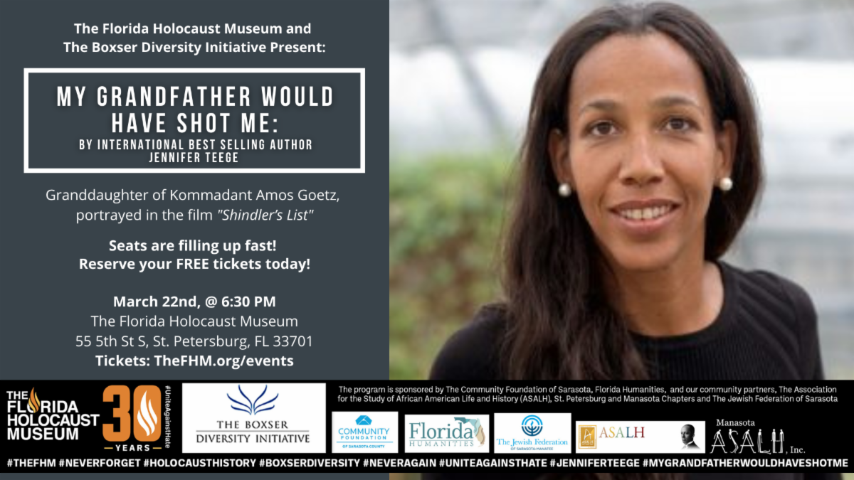 Don't Miss International Best Selling Author Jennifer Teege Live at The ...