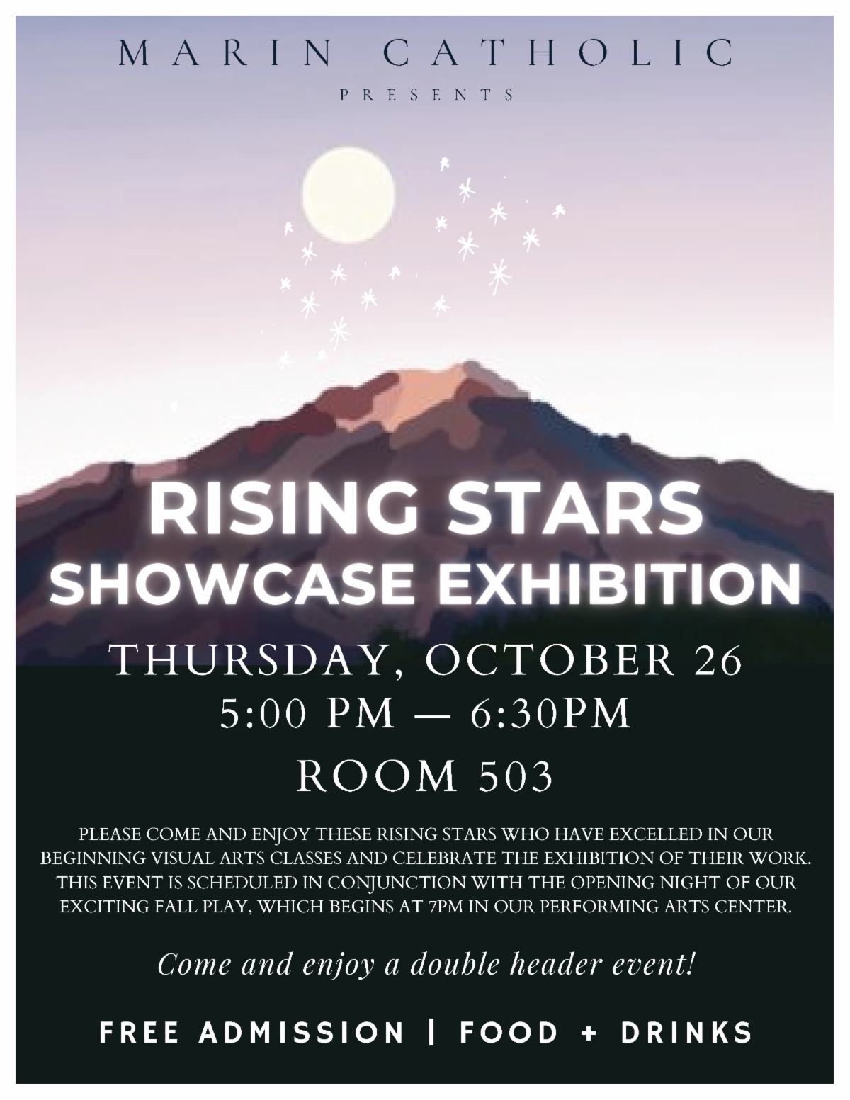 Come JOIN US For A Double Header Event Presented By the MC Arts Department!