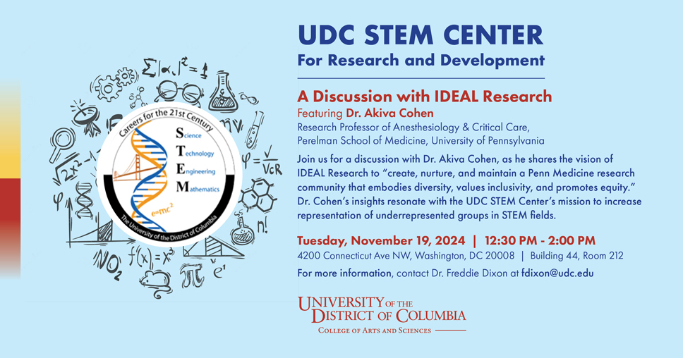 Happening Soon! Join the UDC STEM Center for Research and Development ...