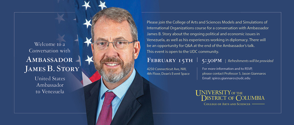 Join Us for a Conversation with Ambassador James B. Story on Venezuela