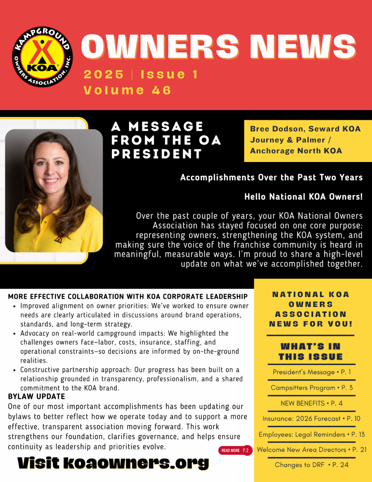 Your KOA OA Owners News Has Arrived