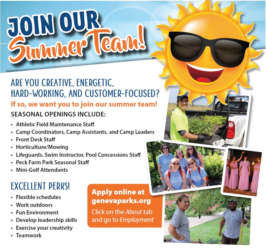 Summer Jobs Available!