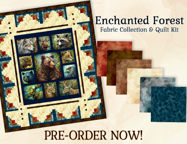 New Around the Cabin Enchanted Forest Quilt Kit by Marie Noah