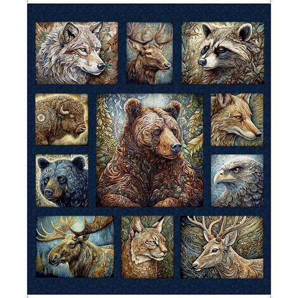 New Around the Cabin Enchanted Forest Quilt Kit by Marie Noah