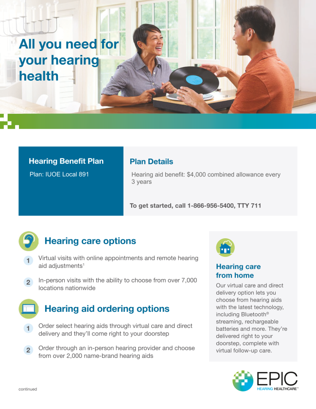 Local 891 Welfare Fund Hearing Aid Benefit Enhancement