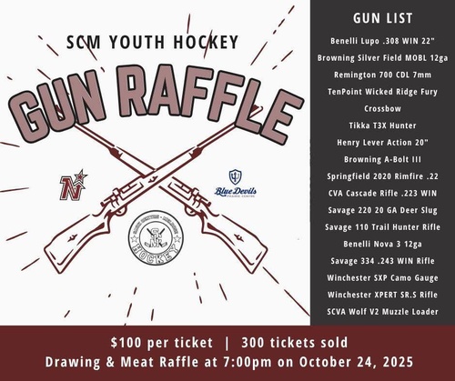 Support SCM Youth Hockey; Get Your Gun Raffle Ticket Now!