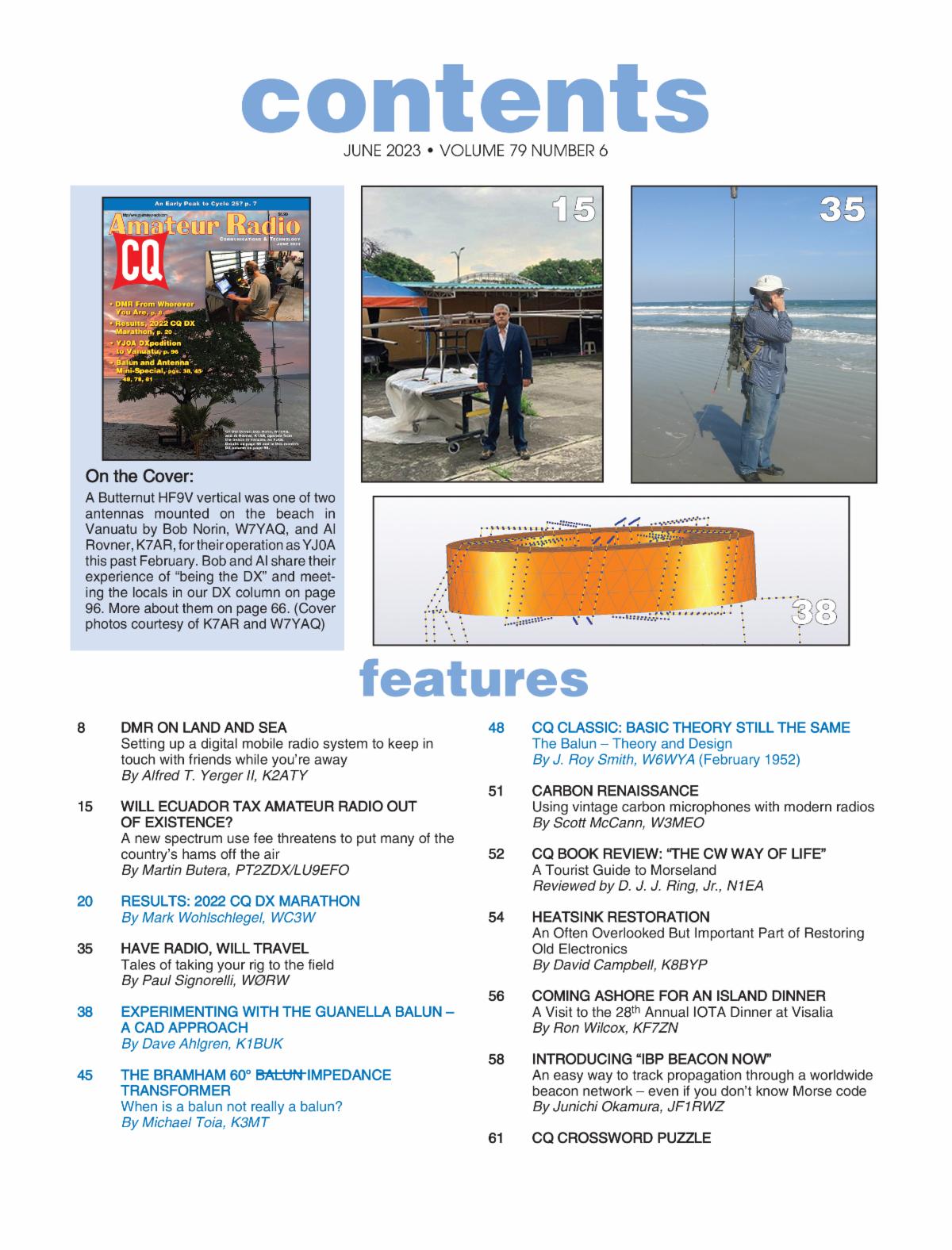 Baluns and Antenna Mini-Special, CQ DX Marathon Results, DMR from ...