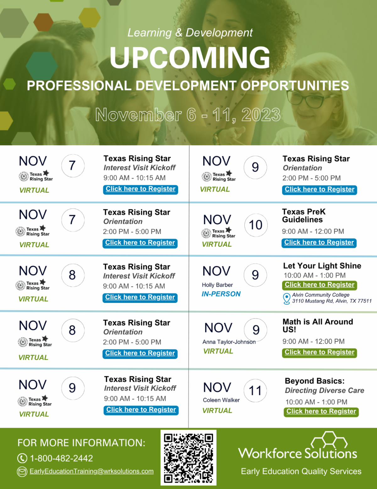 UPDATED**Professional Development and Texas Rising Star upcoming ...