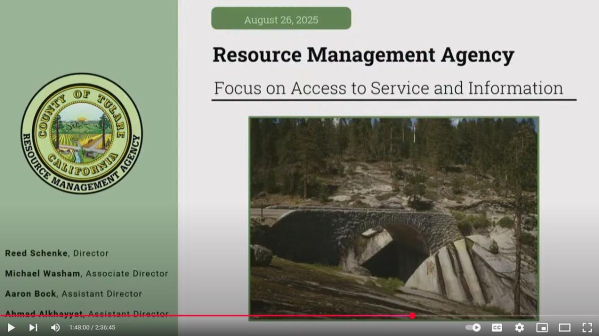 Tulare County RMA Newsletter - August 2025