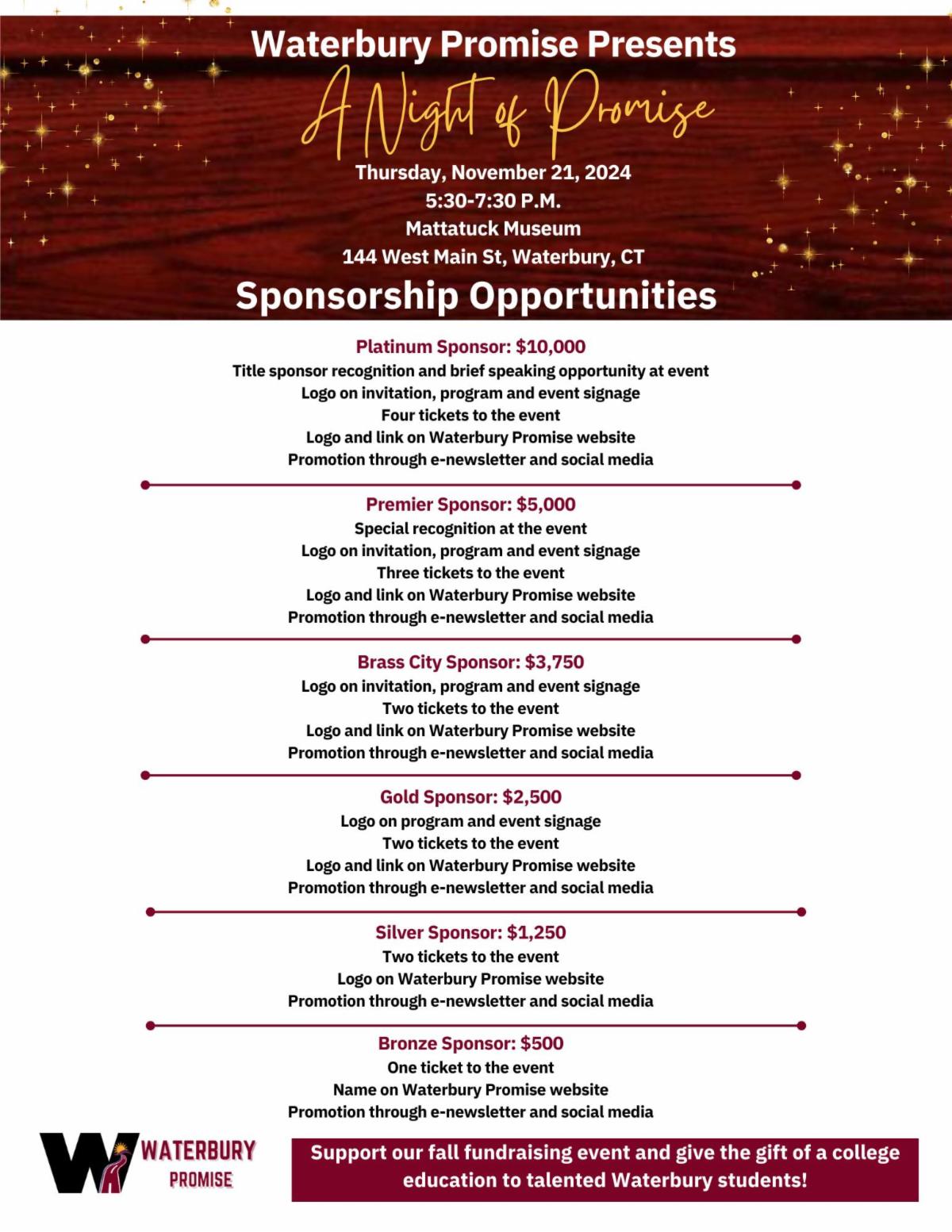 YOU'RE INVITED! Join us for A Night of Promise and give the gift of a ...