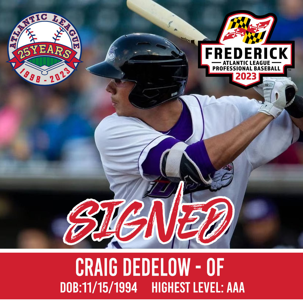 Frederick Adds Powerful Outfielder, Veteran Reliever