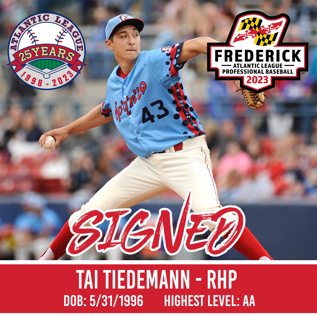 Frederick Atlantic League Baseball Club Signs Three More Pitchers