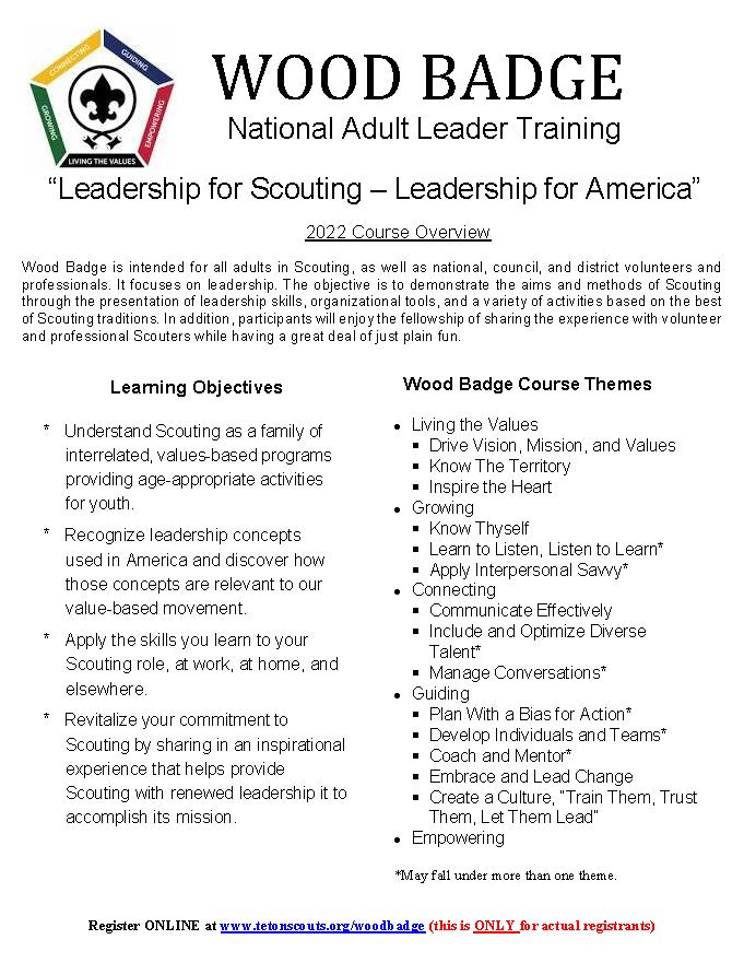 Have you attended the BSA's premiere leadership training for adults?