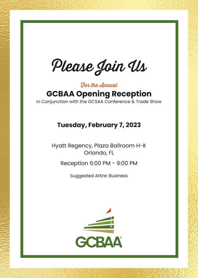 GCBAA 2023 Opening Reception @ GCSAA Conference and Trade Show
