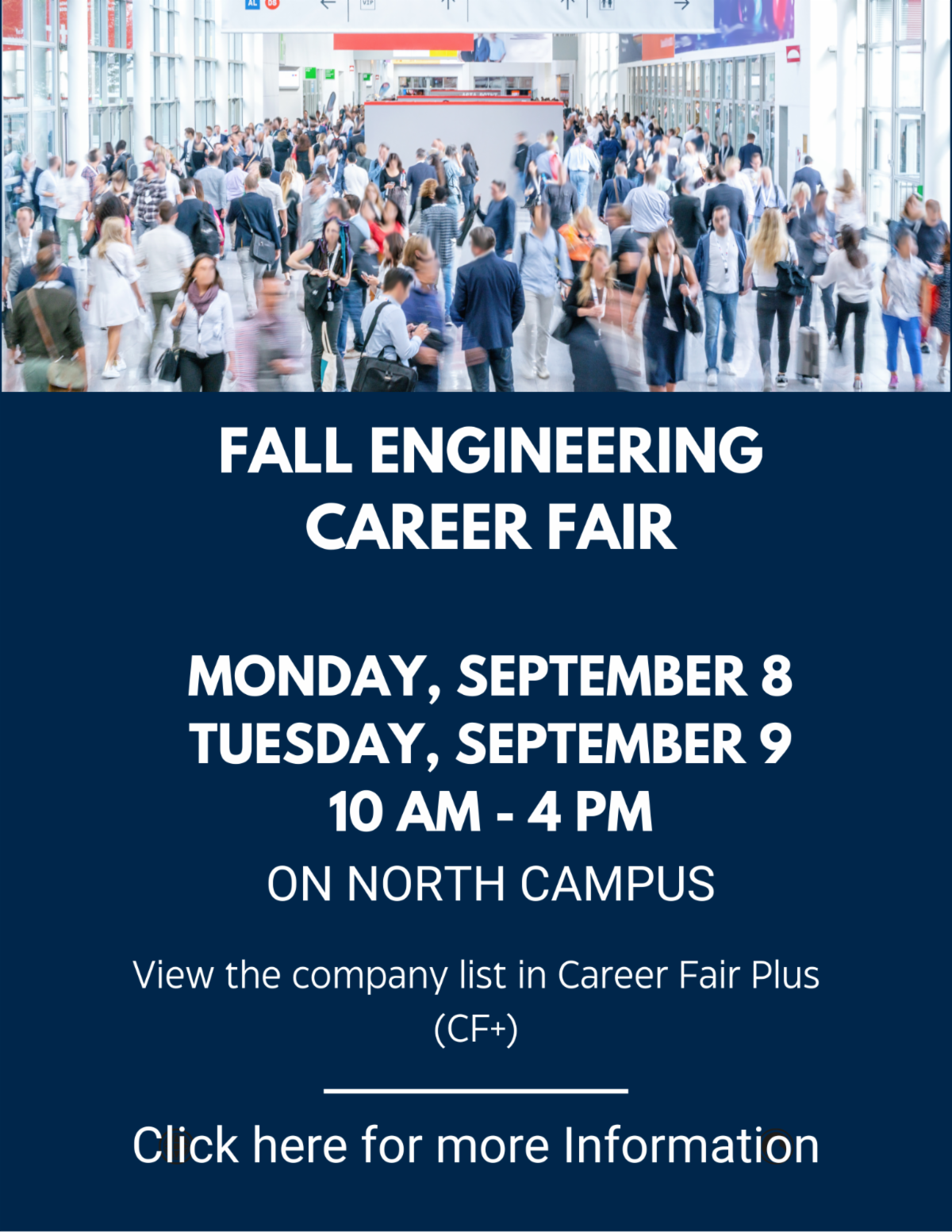 Career Fair, Networking, and Information Session Updates