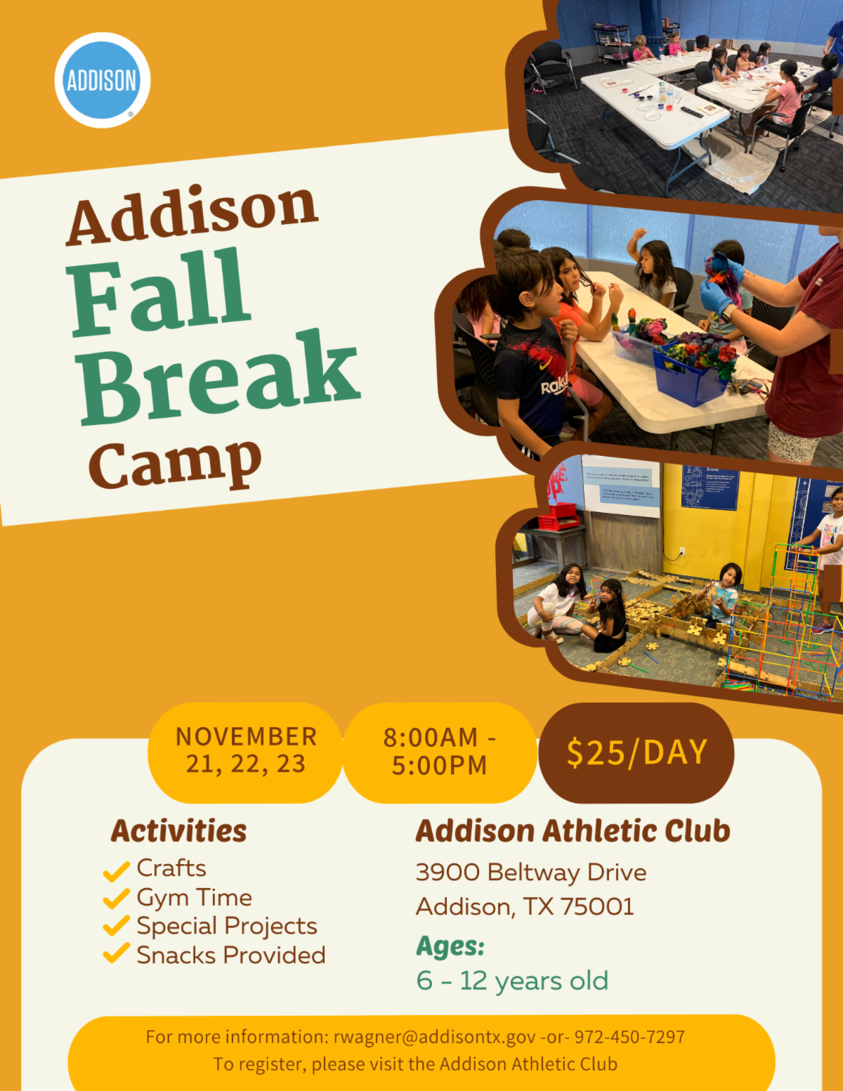 Here's your Weekly Update from the Town of Addison, 11.11.22