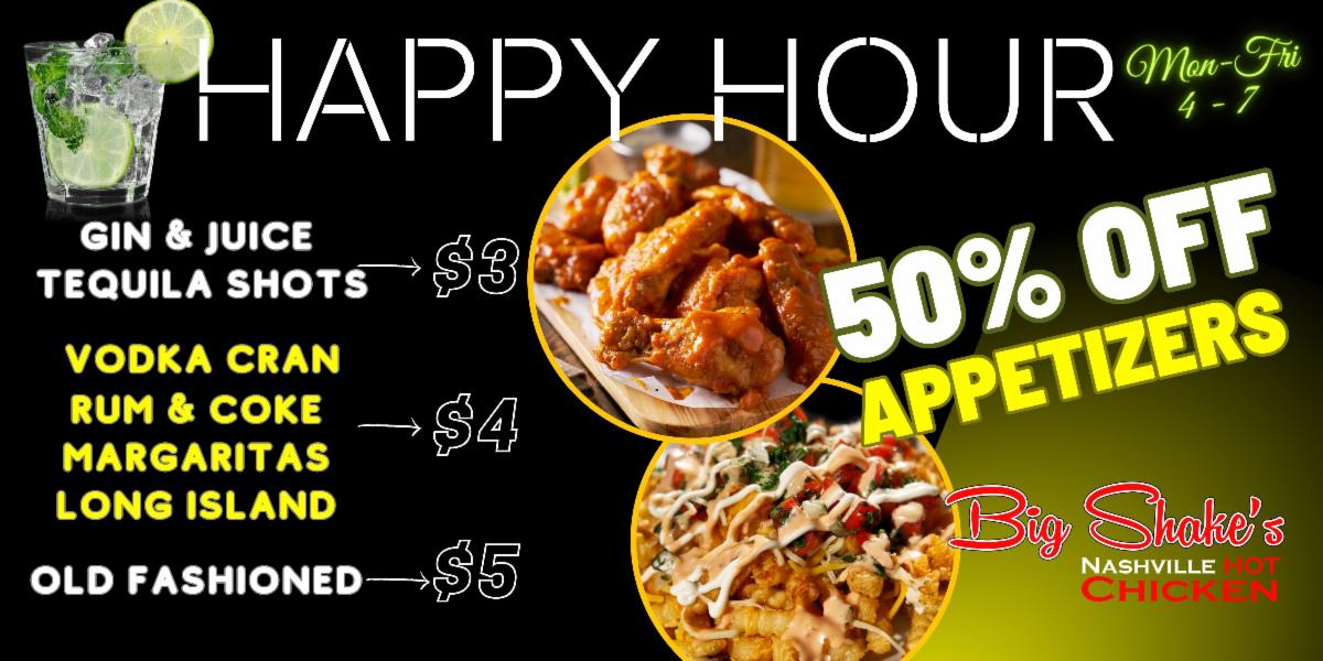 New BYO Chicken Sandwich + Full Bar Happy Hour Deals