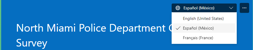 Police Department Community Survey