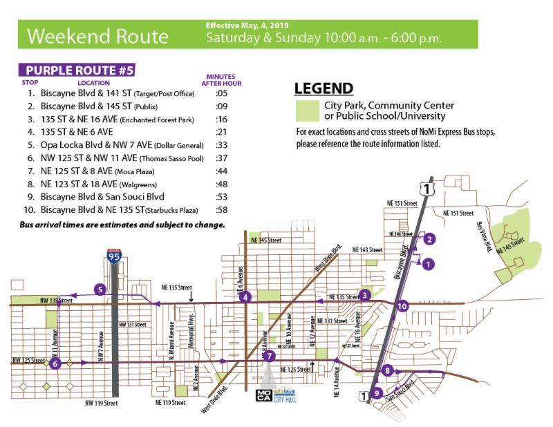The NoMi Express Weekend Route Begins at 10 a.m. TODAY!