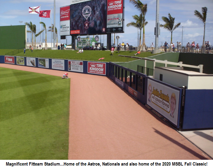 MSBL Fall Classic Newsletter, Thursday, November 19, 2020