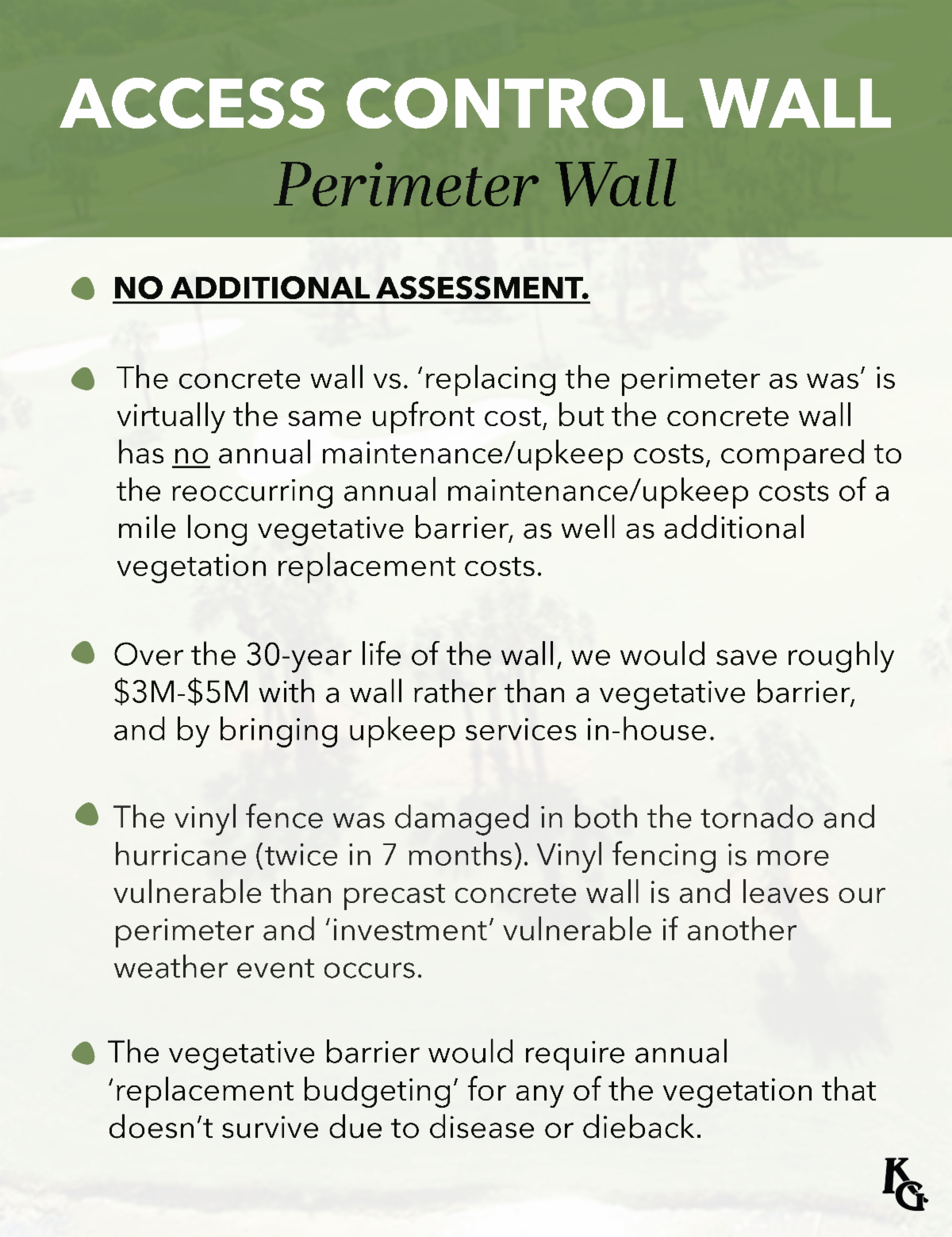 Straw Poll – Perimeter Wall Project