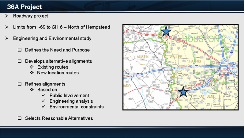 TxDOT launches 36A corridor study project