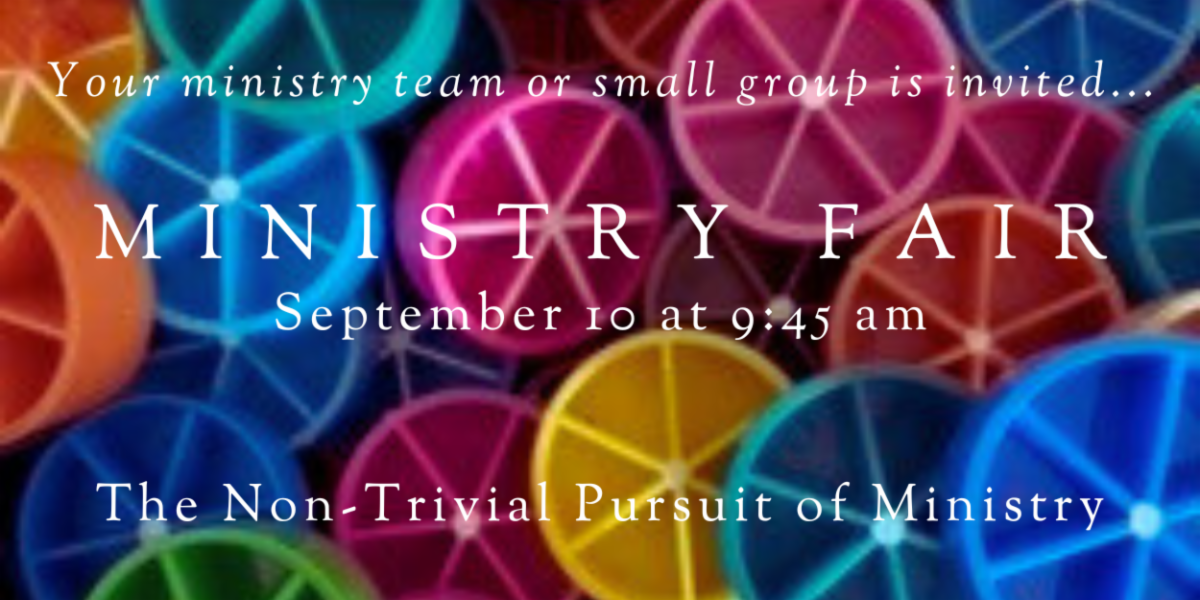 Ministry Fair Message for Ministry Teams