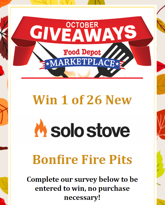 Food Depot Marketplace Solo Stove Bonfire Giveaway!