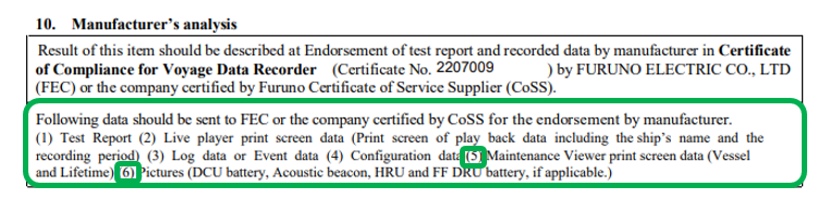 Revision To VDR APT Test Report Form