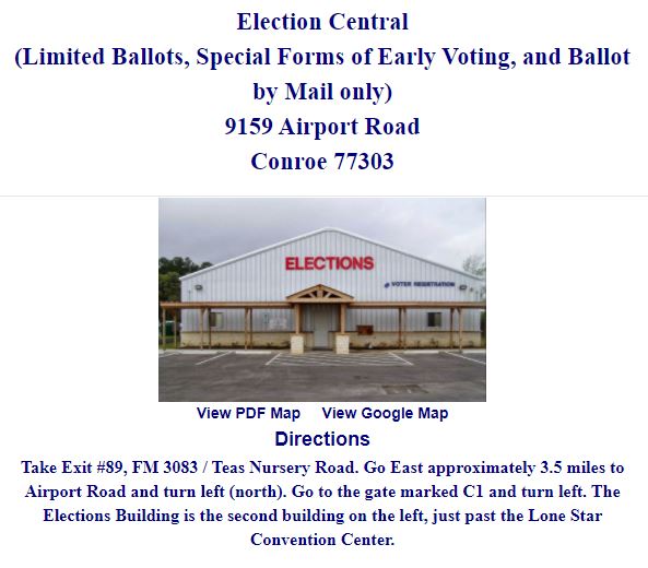Early voting polling locations and times, road project updates and more!