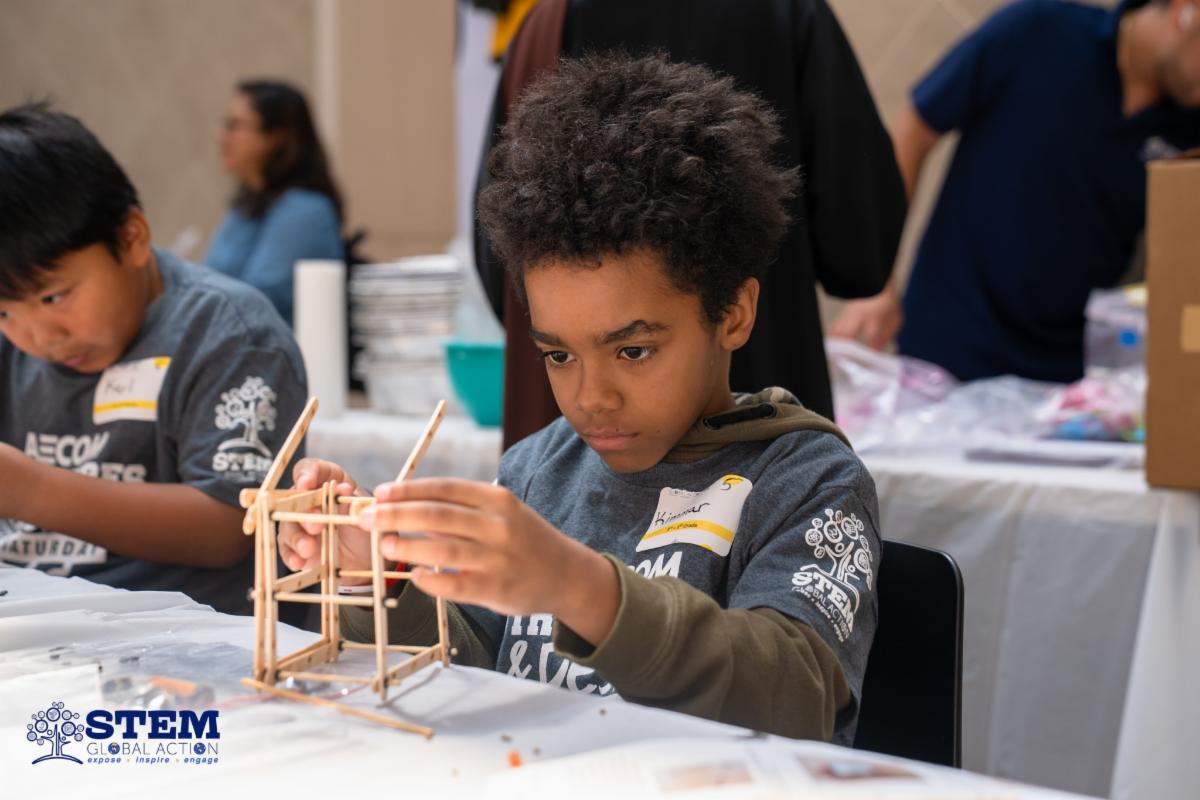 On May 3, AECOM & STEM Global Action delivered a powerful "Structures & Design" STEM Saturday