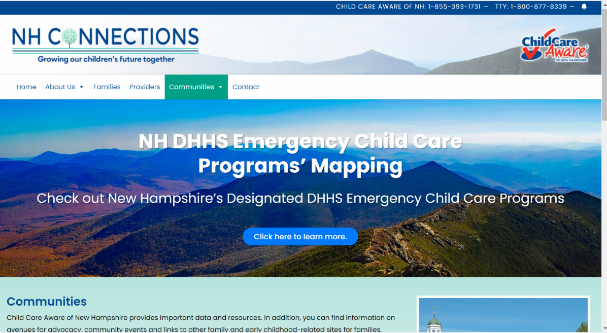 Child Care Aware of NH: "At-A-Glance"