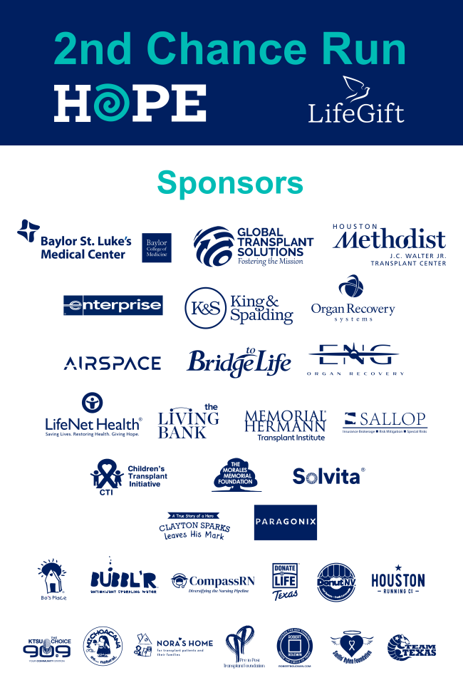 REGISTER for LifeGift's 2025 Houston & Fort Worth 2nd Chance Runs