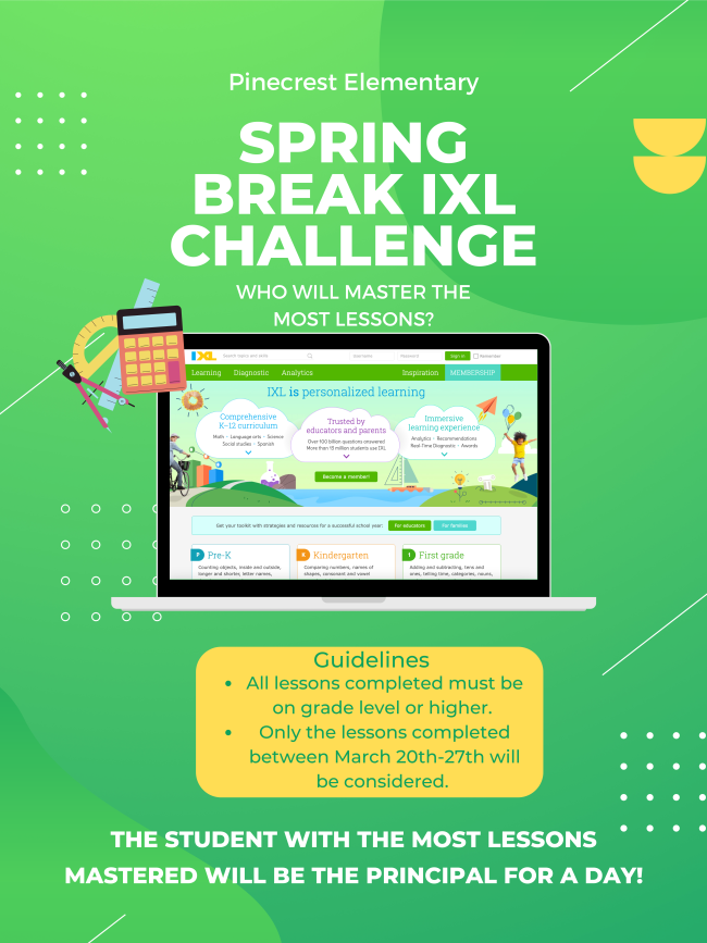 Carnival Thank You, Spring Break IXL Challenge, 5th Grade Bike Ride ...