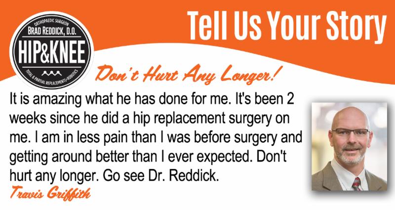 April Hip & Knee News From Brad Reddick DO