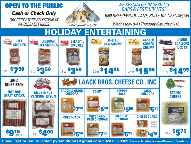 Entertaining?? Come Visit Valley Pyramid Foods!!