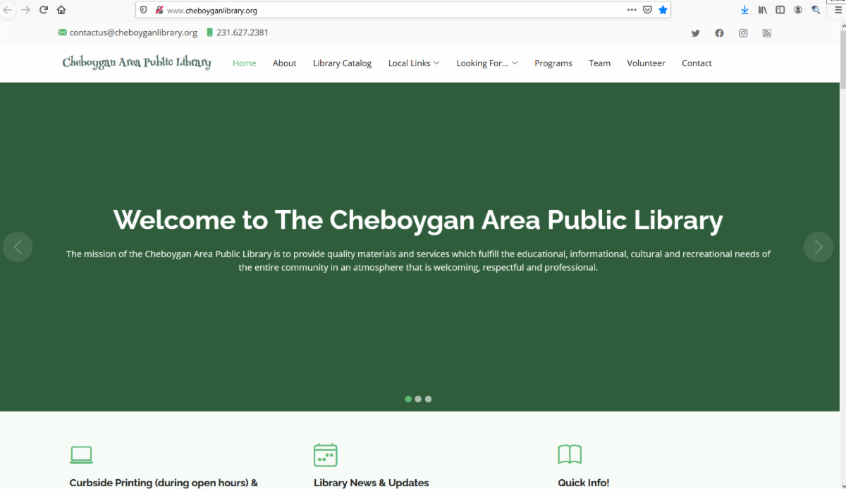 Hello, Check out the News from the Cheboygan Area Public Library!