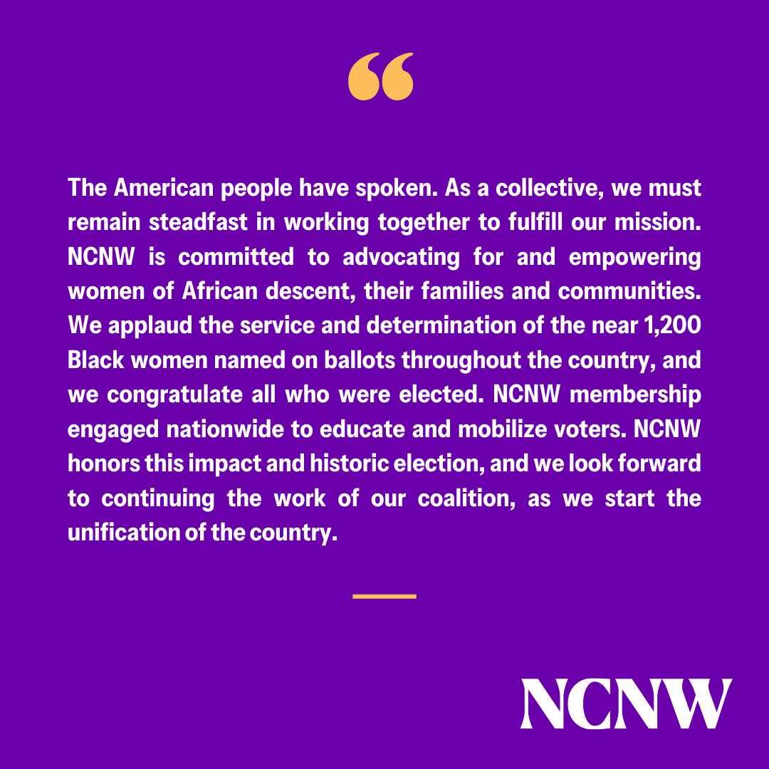 NCNW Post Election Statement