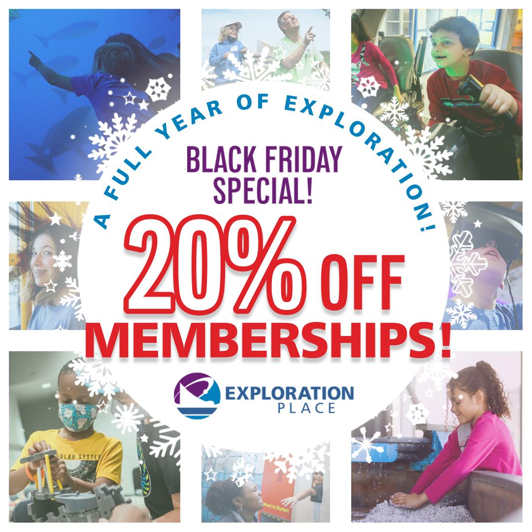 Save 20% on memberships November 26-29!