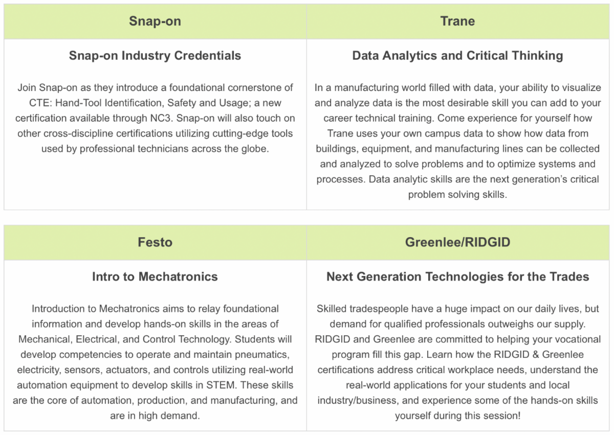 Pack Your Bags for NC3's Industry 4.0, STEM, and Advanced Manufacturing ...