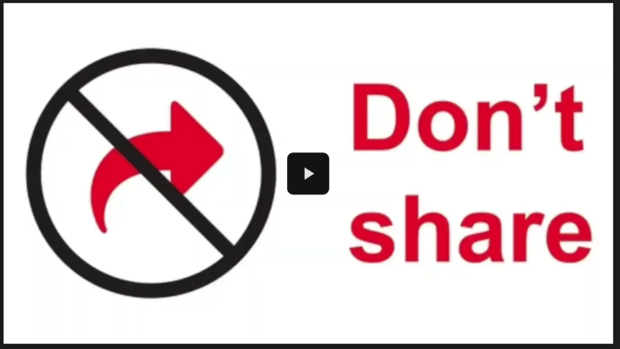 Hey Friend, Don't Share this!! Unless