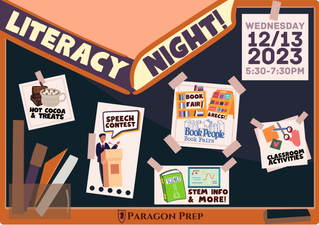 KNIGHT ALERT: Save the Date! Literacy Night is December 13th from 5:30 ...