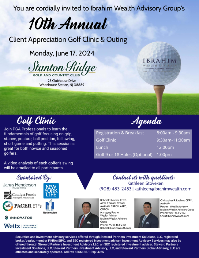 Ibrahim Wealth Advisory Group's 10th Annual Golf Clinic & Outing