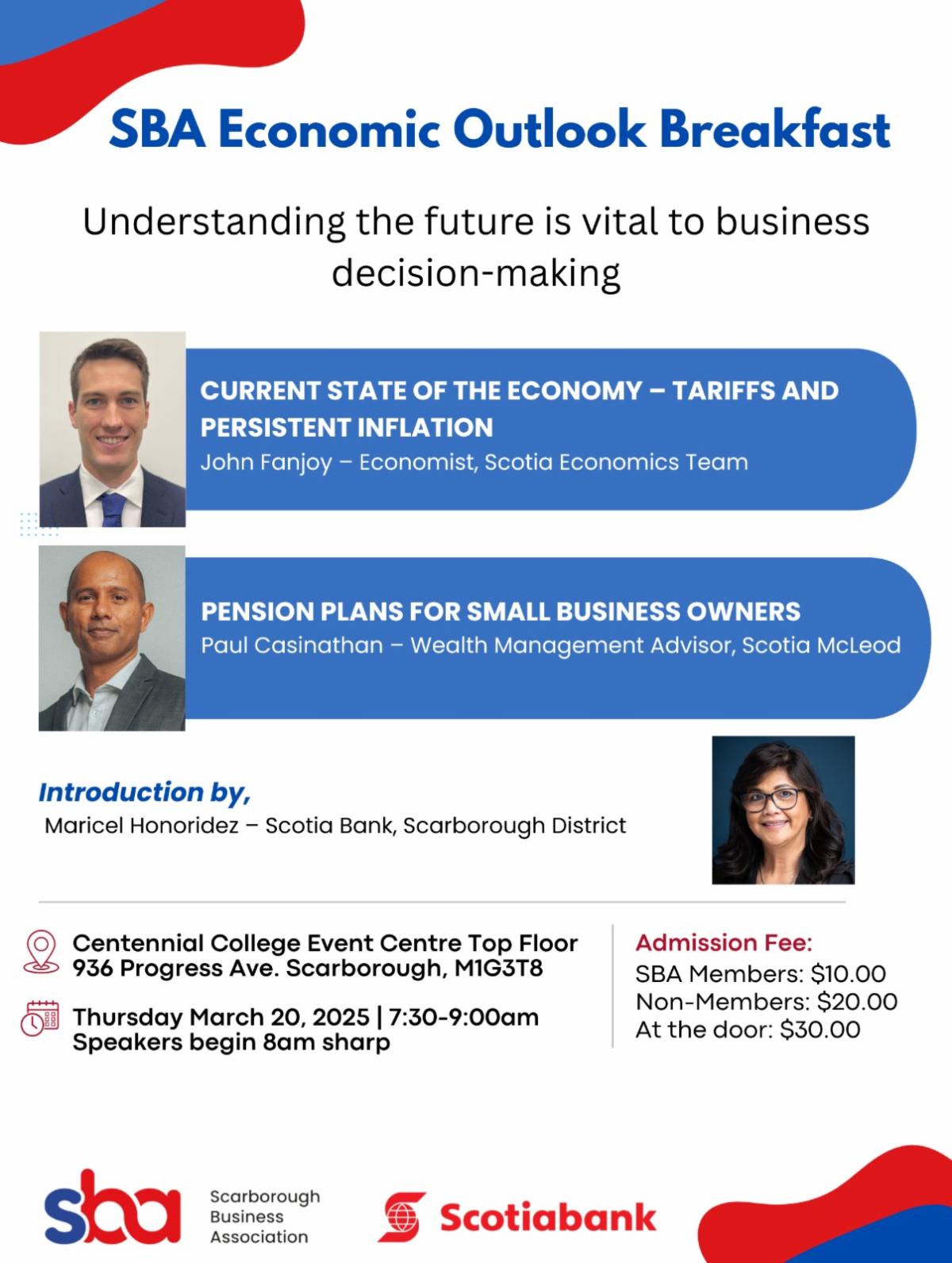 March 20th SBA Economic breakfast - Tariffs and inflation
