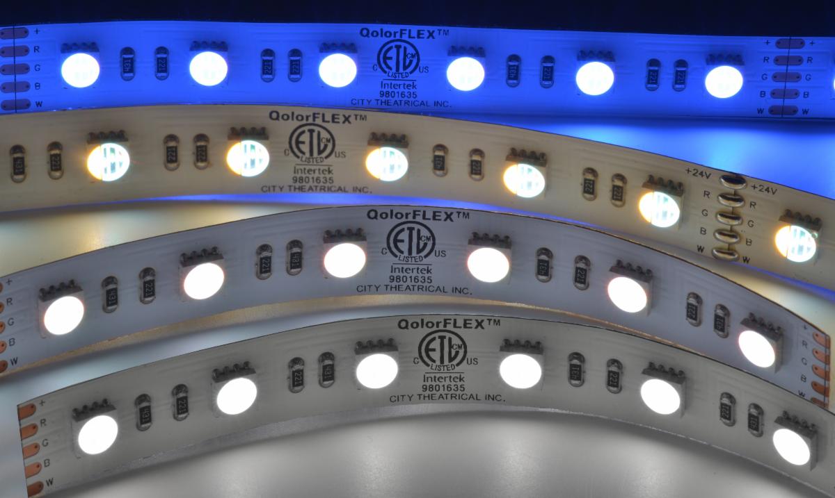 4 Types of QolorFLEX Quad Chip LED Tape