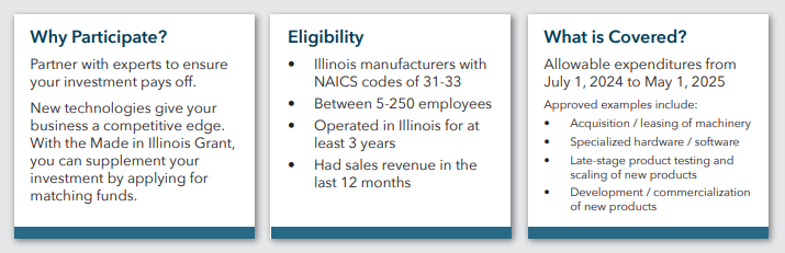Opening April 15: Made in Illinois Grant Program