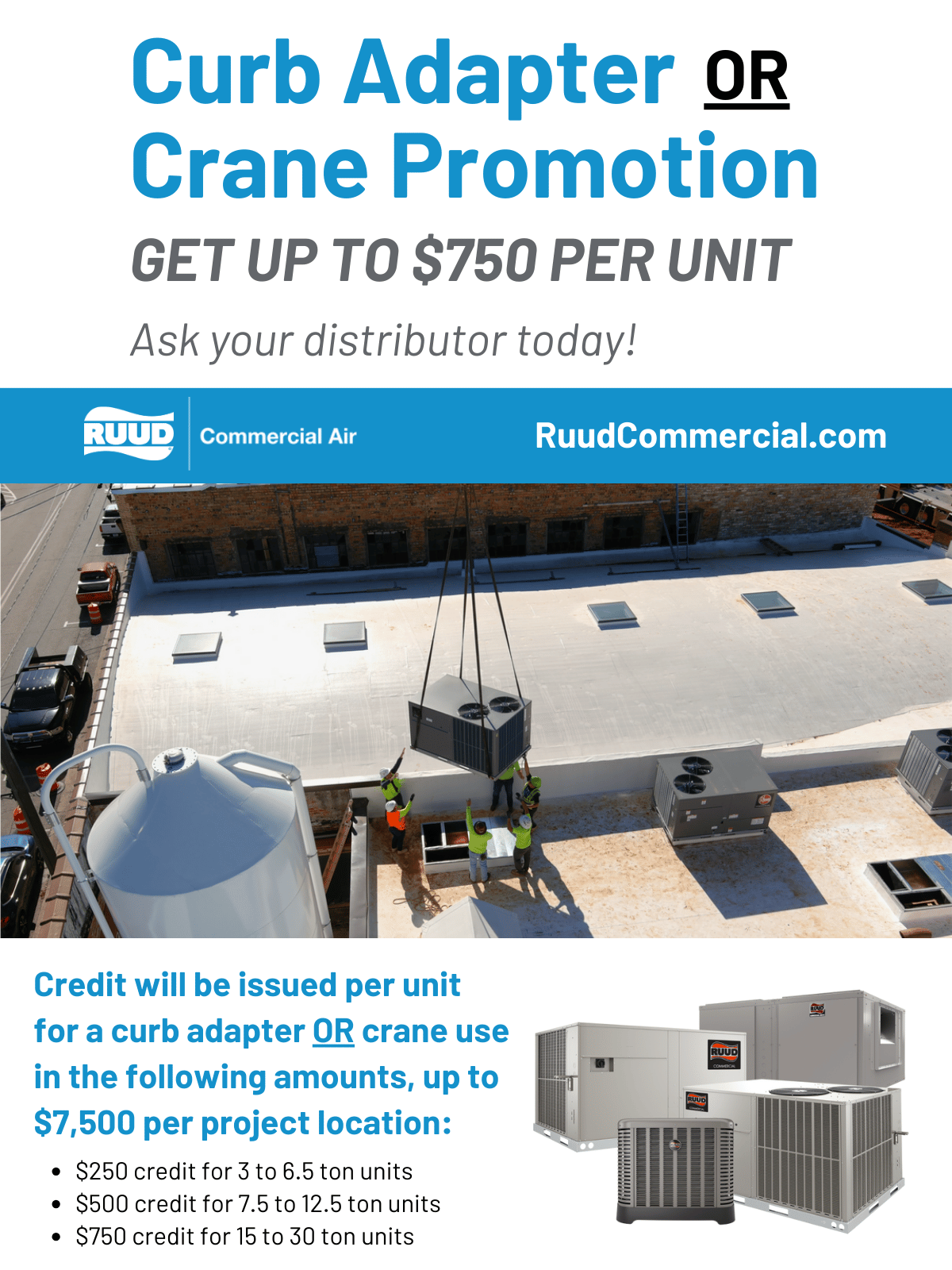 RUUD CURB ADAPTER/CRANE PROMOTION