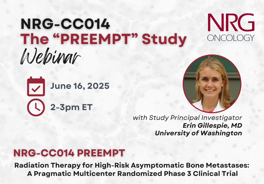 NRG Oncology Weekly Broadcast May 12, 2025