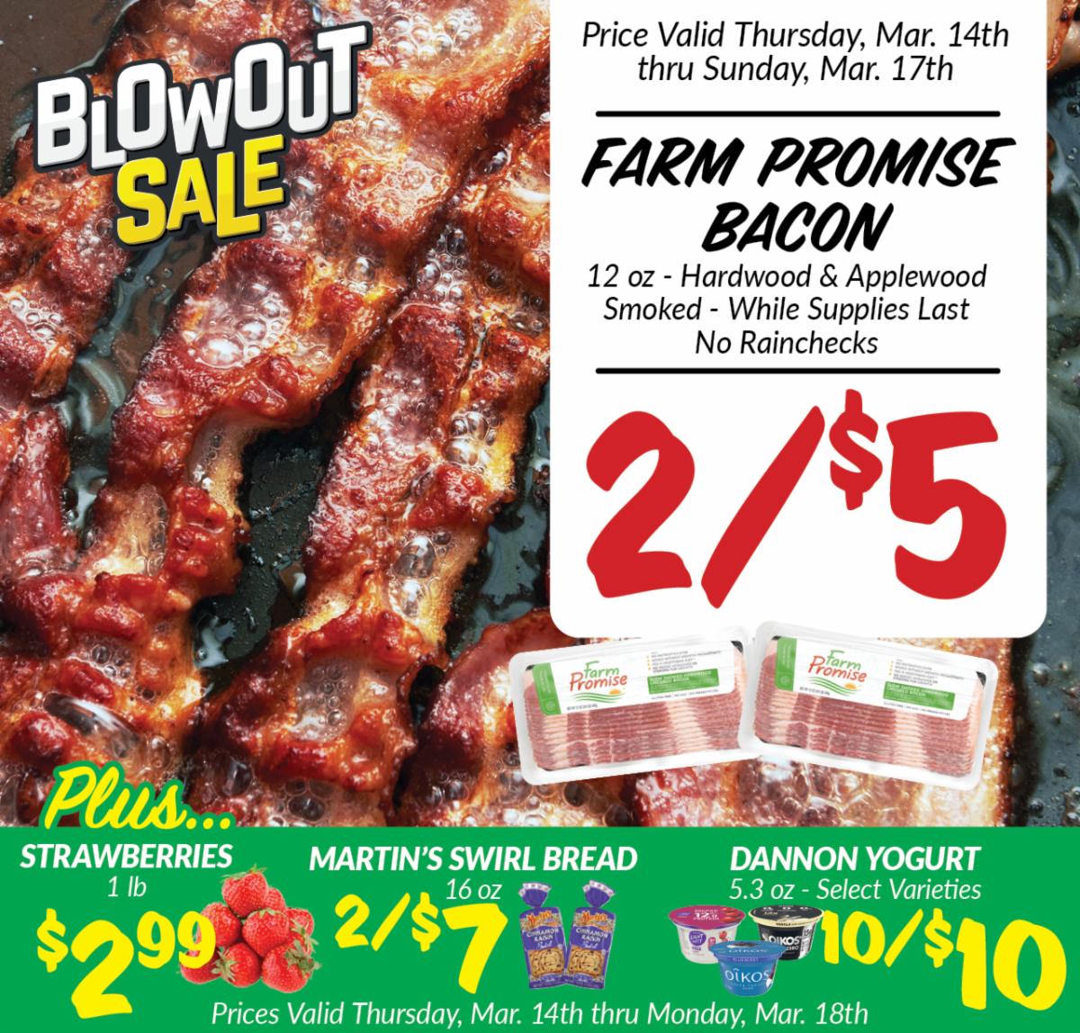 Pi Day, Bacon Blowout, Fresh Veggies and More This Weekend!