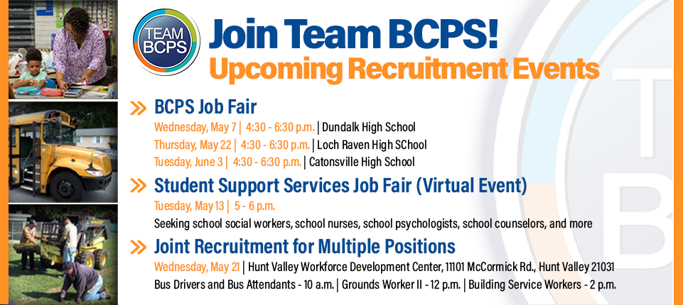 BCPS Staff Bulletin -- BCPS 2025 high school graduations to begin soon